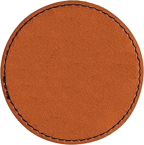 Amazon.com: Round Laserable Leatherette Patch with Adhesive, Blank Hat ...