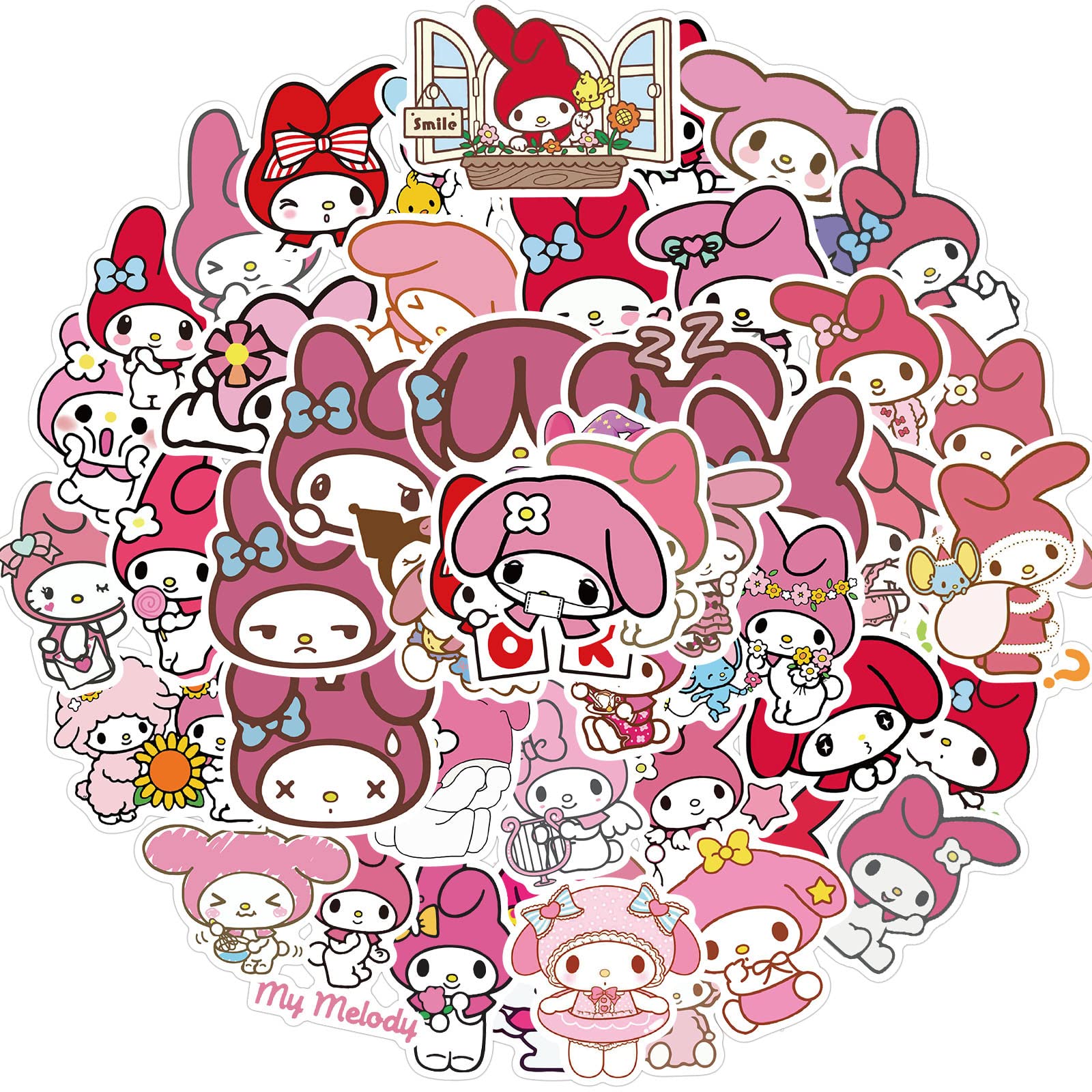 Mua 50pcs My Melody Stickers Pack 50Pcs, Cute Stickers for Kids Teens ...