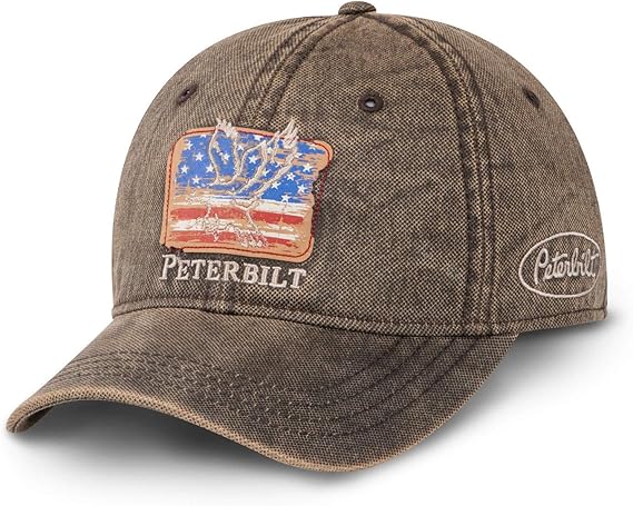 Amazon.com: Peterbilt Motors Cap - Faux Waxed Cotton Eagle American ...