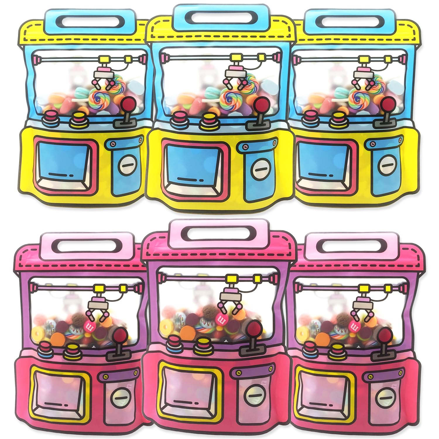 30PCS Cartoon Gift Bags with Handle Claw Machine Shape Goodie Bag ...