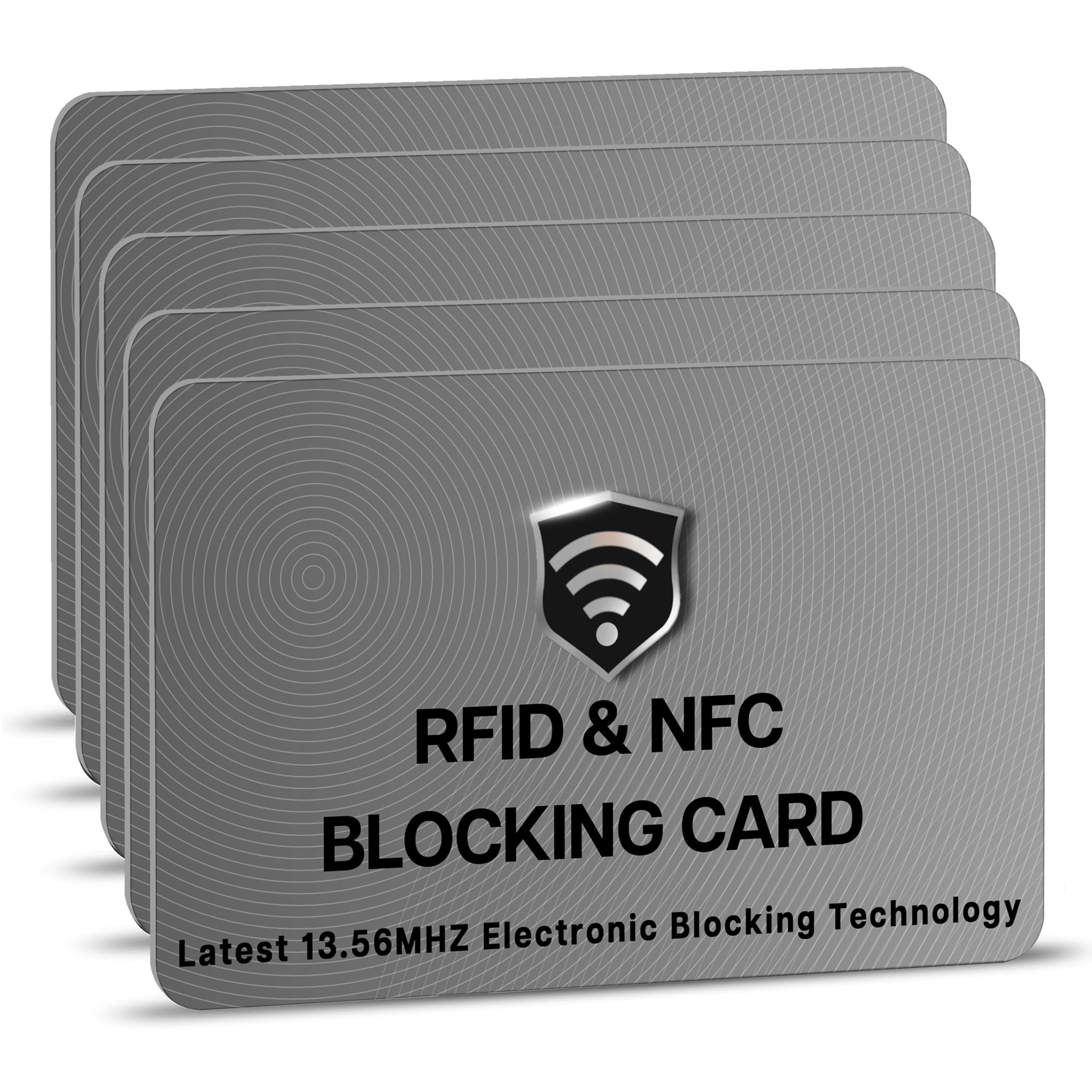SaiTech IT 5 Pack RFID Blocking Cards, One Protects Entire Wallet Purse, NFC Contactless Bank ...