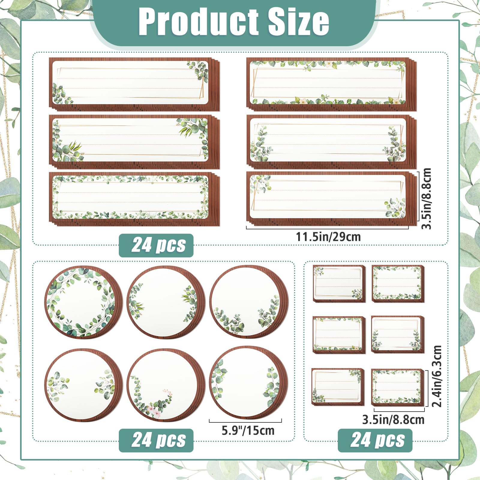 Mua 72 Pcs Name Tags for Classroom, Eucalyptus Desk Name Tags for ...