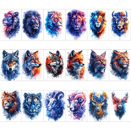 Mua Glarryears Temporary Tattoos for Adults - 18-Pack Large Fake ...