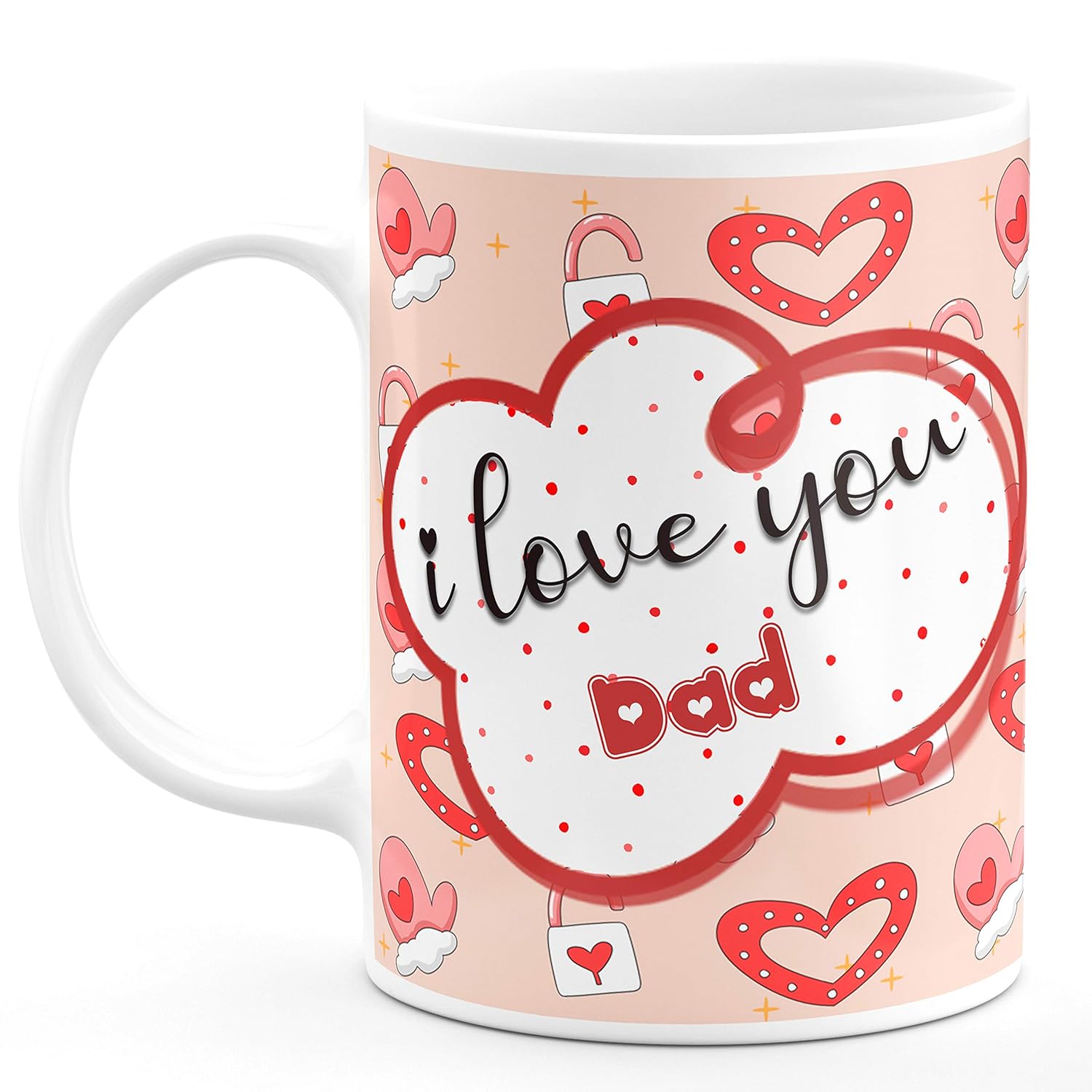 Buy TrendoPrint I Love You Dad Printed White Tea and Coffee Cup and Mug ...