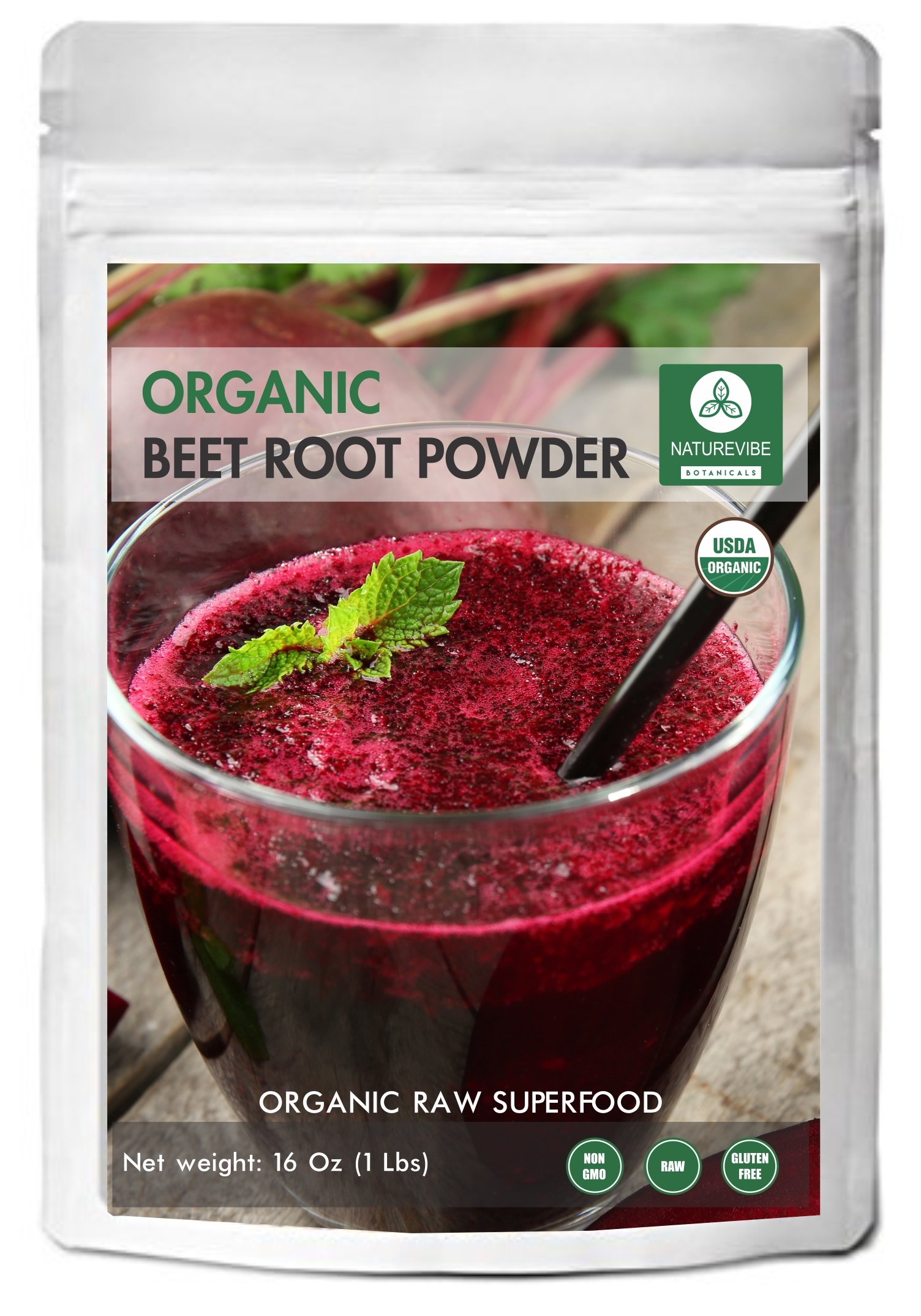 Beet Root Powder 1lb Organic Raw Non GMO 16 Ounces By Naturevibe Beet Root Powder 1lb Organic Raw Non GMO 16 Ounces By Naturevibe
