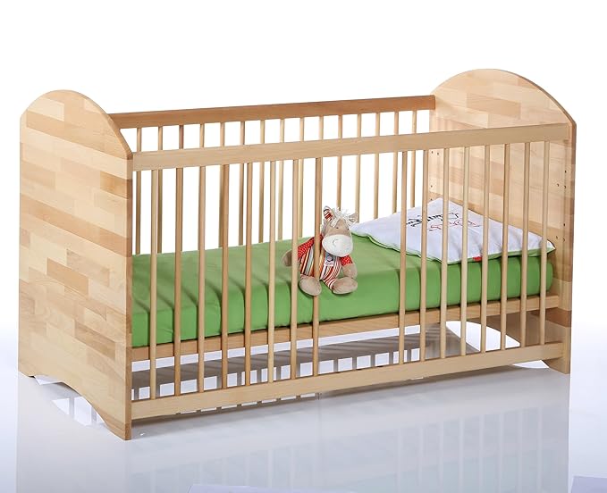 Öko Babybett Noah Tre Buche massiv umbaubar zum Juniorbett Kinderbett ...