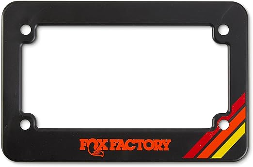 Amazon.com : Fox Heritage Motorcycle License Plate Frame, Black ...