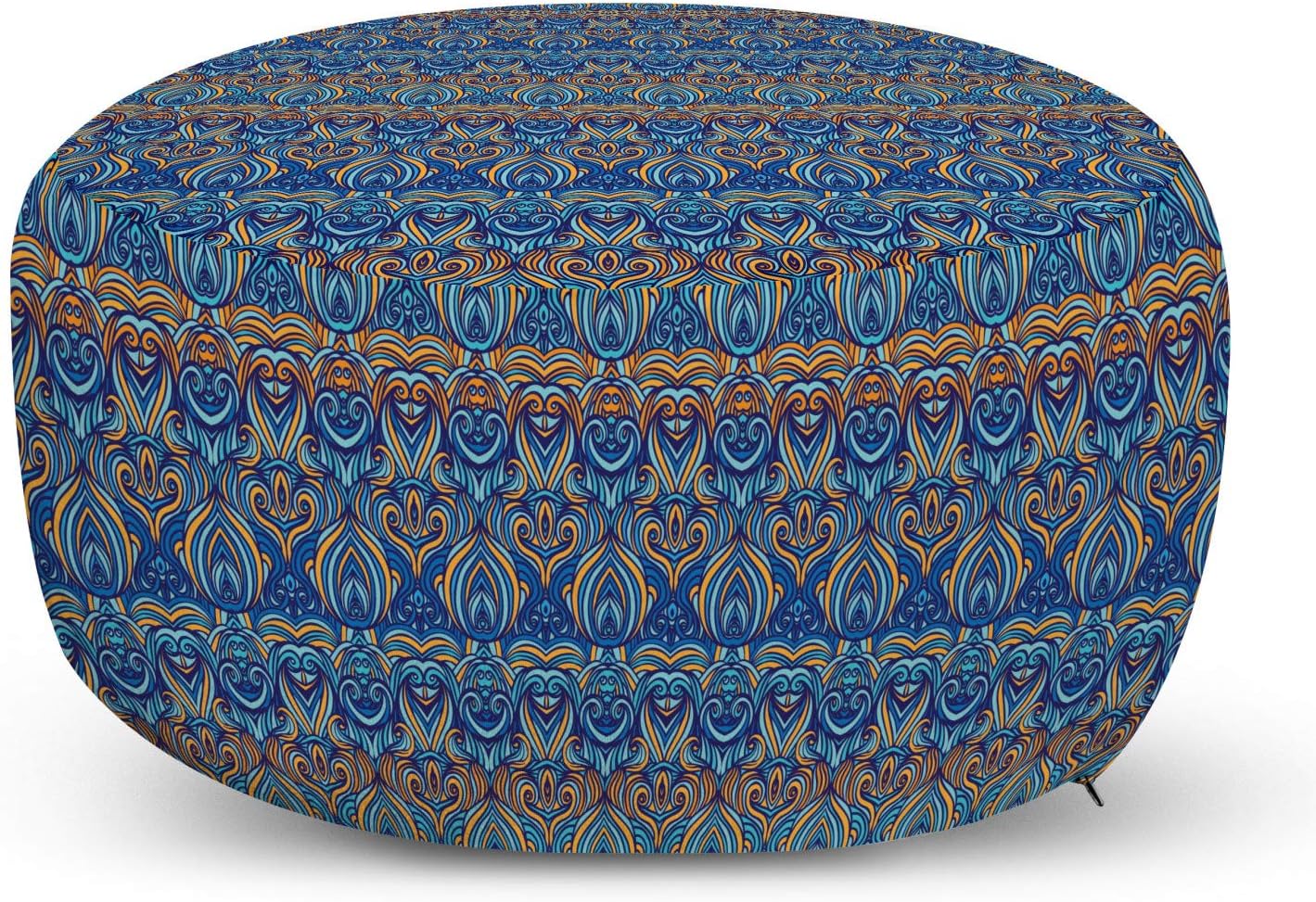 Amazon.com: Lunarable Ethnic Ottoman Pouf, Aztec Style Abstract Pattern ...