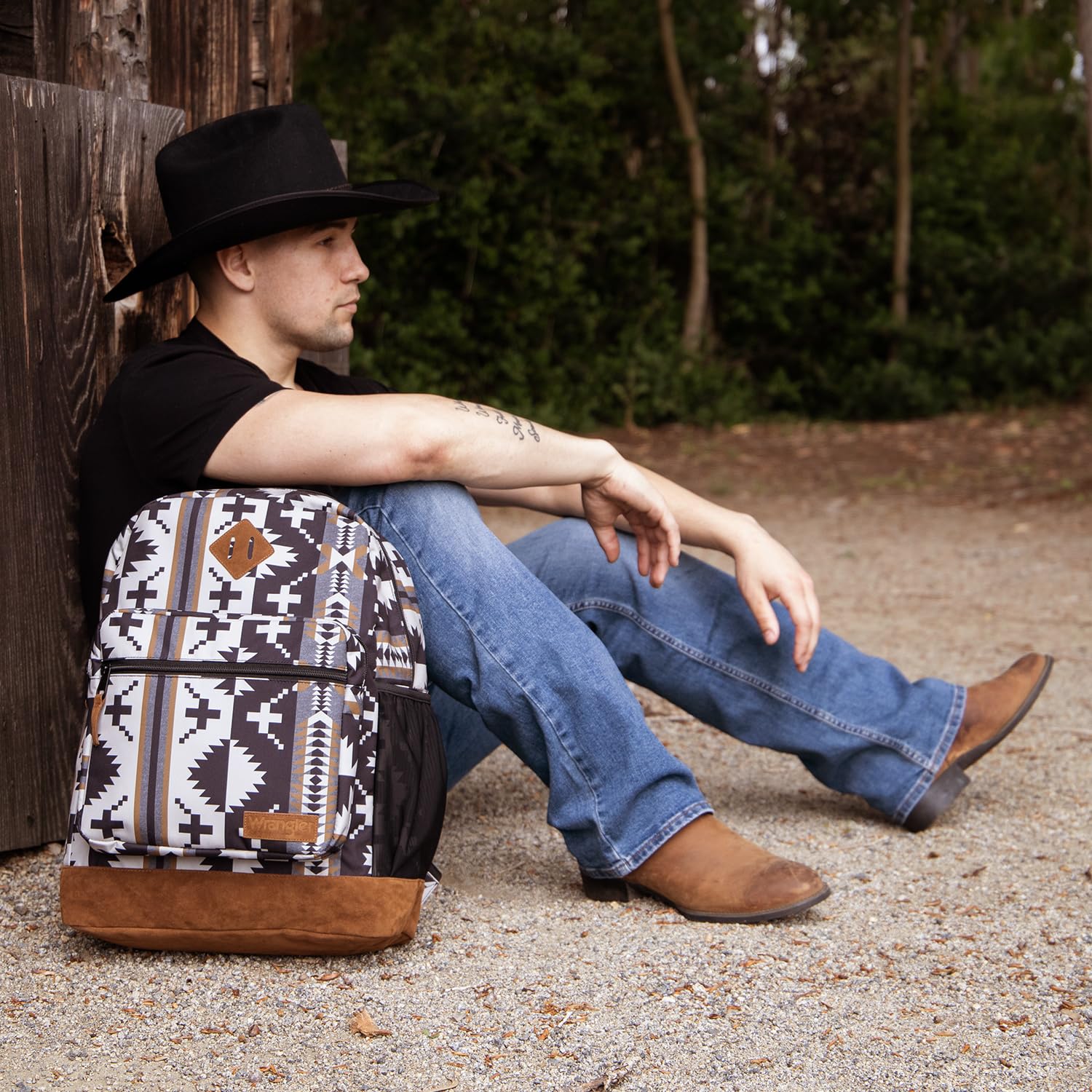 Mua Wrangler Yellowstone Sturdy Backpack for Travel Classic Logo Water ...