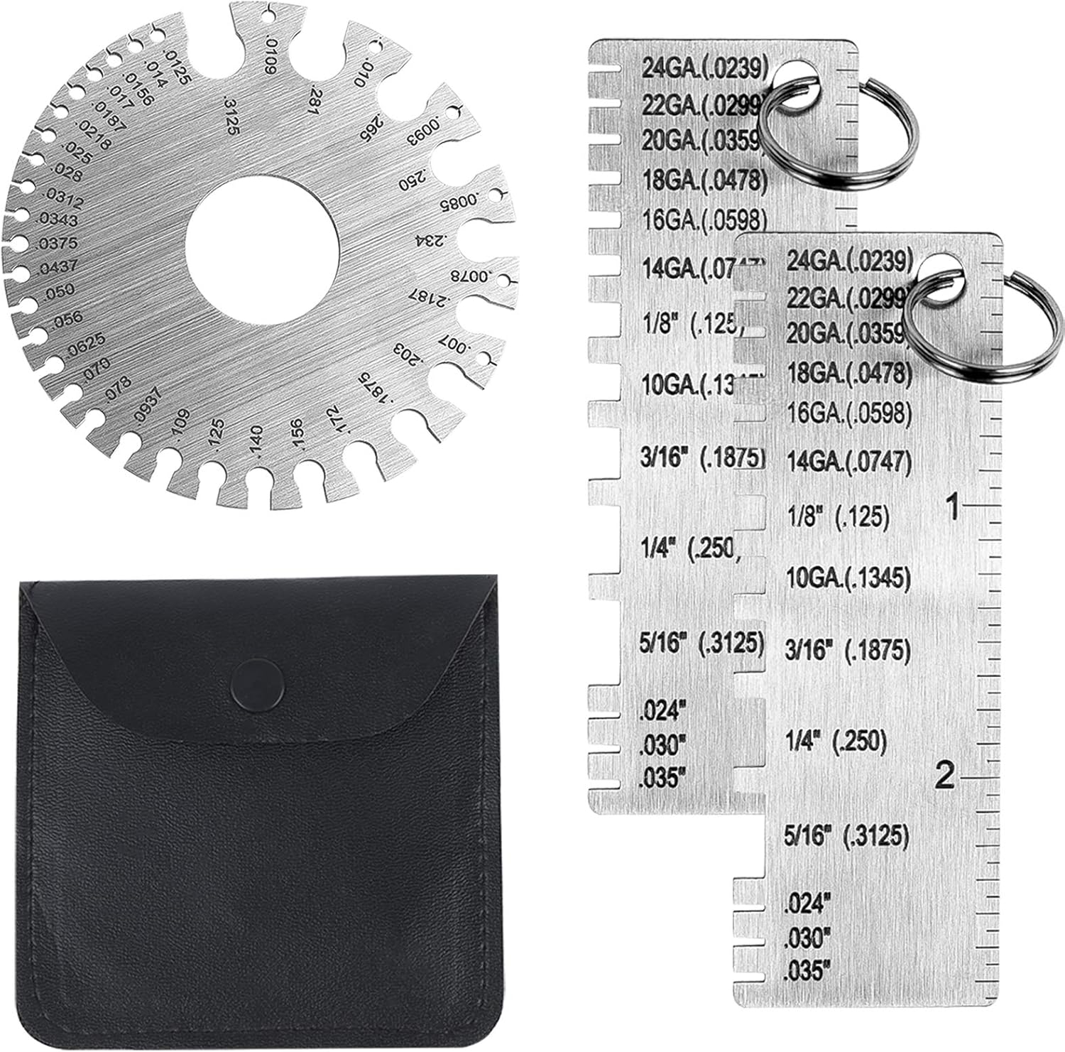 3 Pack Gauge Metal Sheet Standard Dual-Sided Round Wire Cable Sheet ...