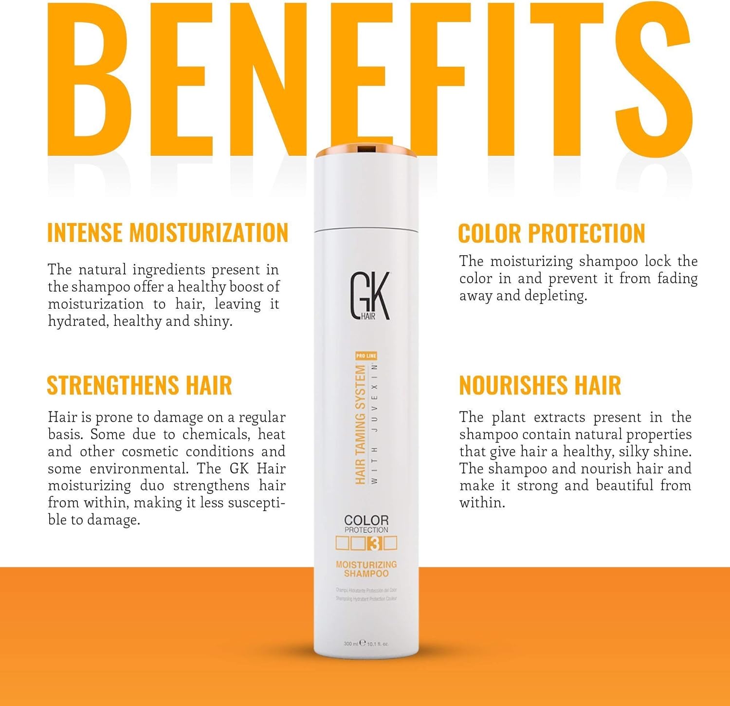 Global Keratin GK Hair Moisturizing Shampoo 300ml For Color Treated Dry ...