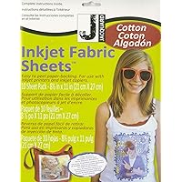 Amazon.com: Jacquard Inkjet Fabric Sheets 8.5inX11in 10/Pkg-100% Cotton ...