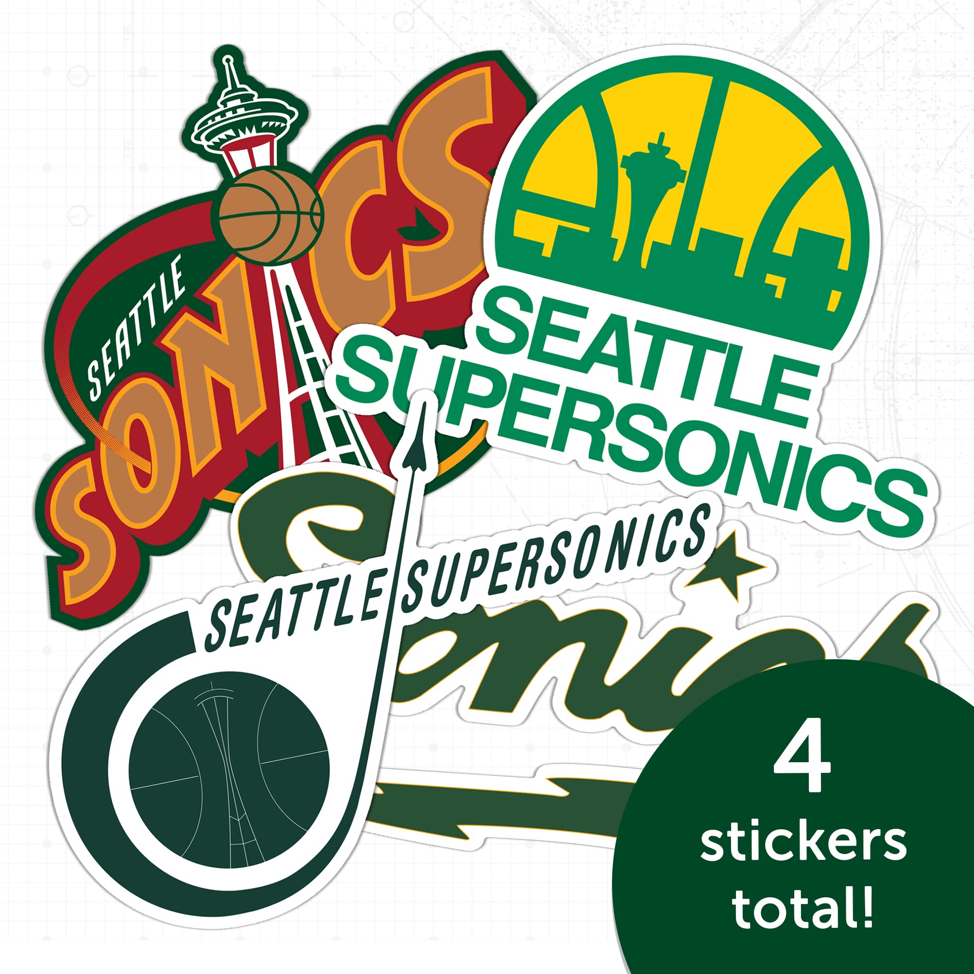 Mua Desert Cactus Seattle Super Sonics Sticker NBA Officially Licensed ...