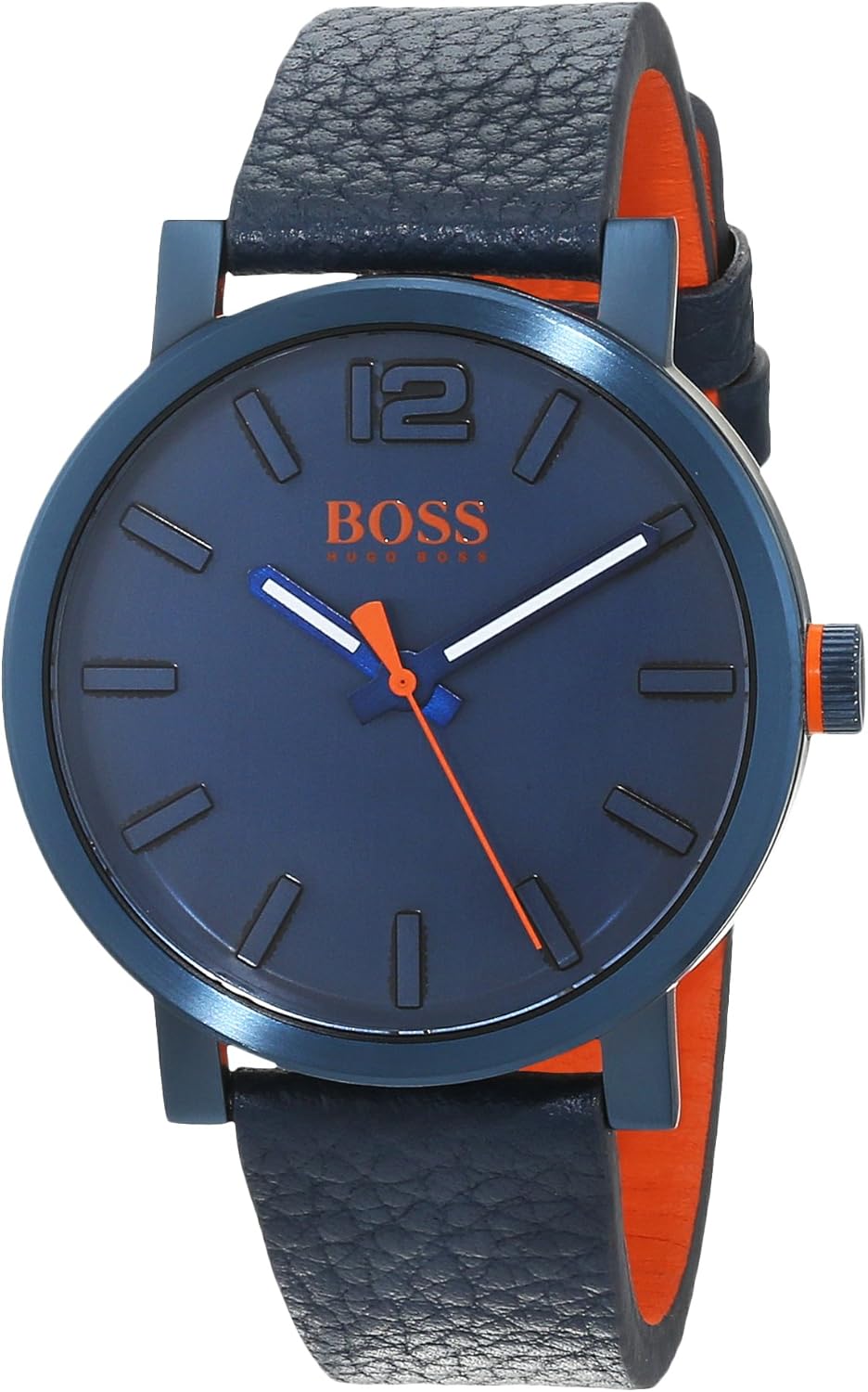 Hugo Boss Orange Mens Analogue Classic Quartz Watch with Leather Strap ...