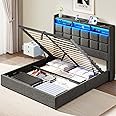 Amazon.com: Driftalia Lift Up Queen Bed Frame with Storage, Upholstered ...