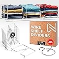 Amazon.com: Neatly Made Tall White Wire Shelf Dividers for Closet ...