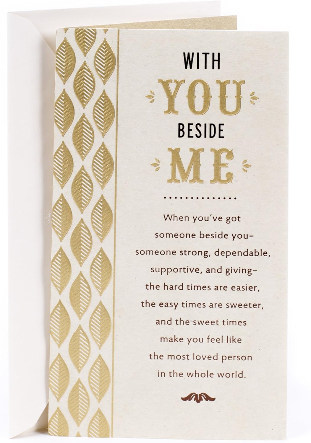 Hallmark Birthday Greeting Card For Husband Gold And Green Leaf 