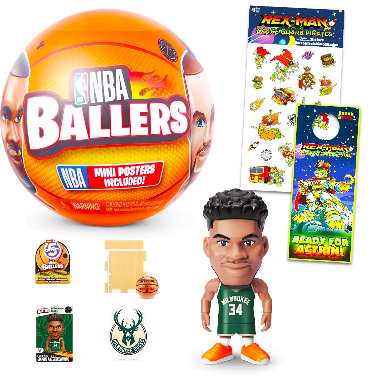 ZURU NBA Ballers Basketball Player Mini Figures Mystery Set - Bundle ...