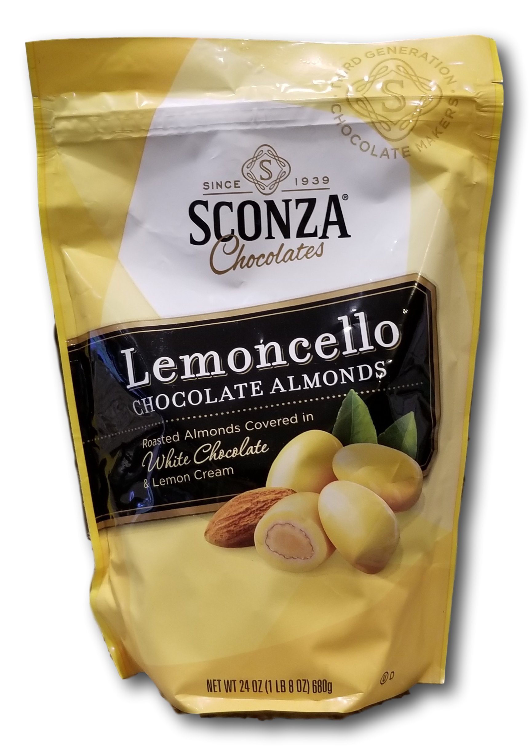Amazon.com : Sconza Lemoncello Almonds, 5.0-Ounce : Candy Almonds Lemon ...