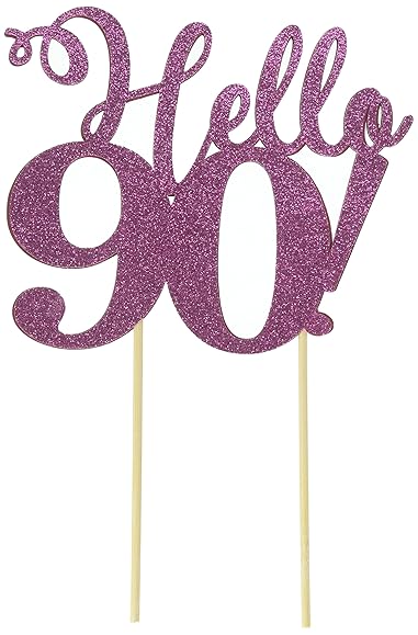 All About Details Pink Hello 90! Cake Topper Review