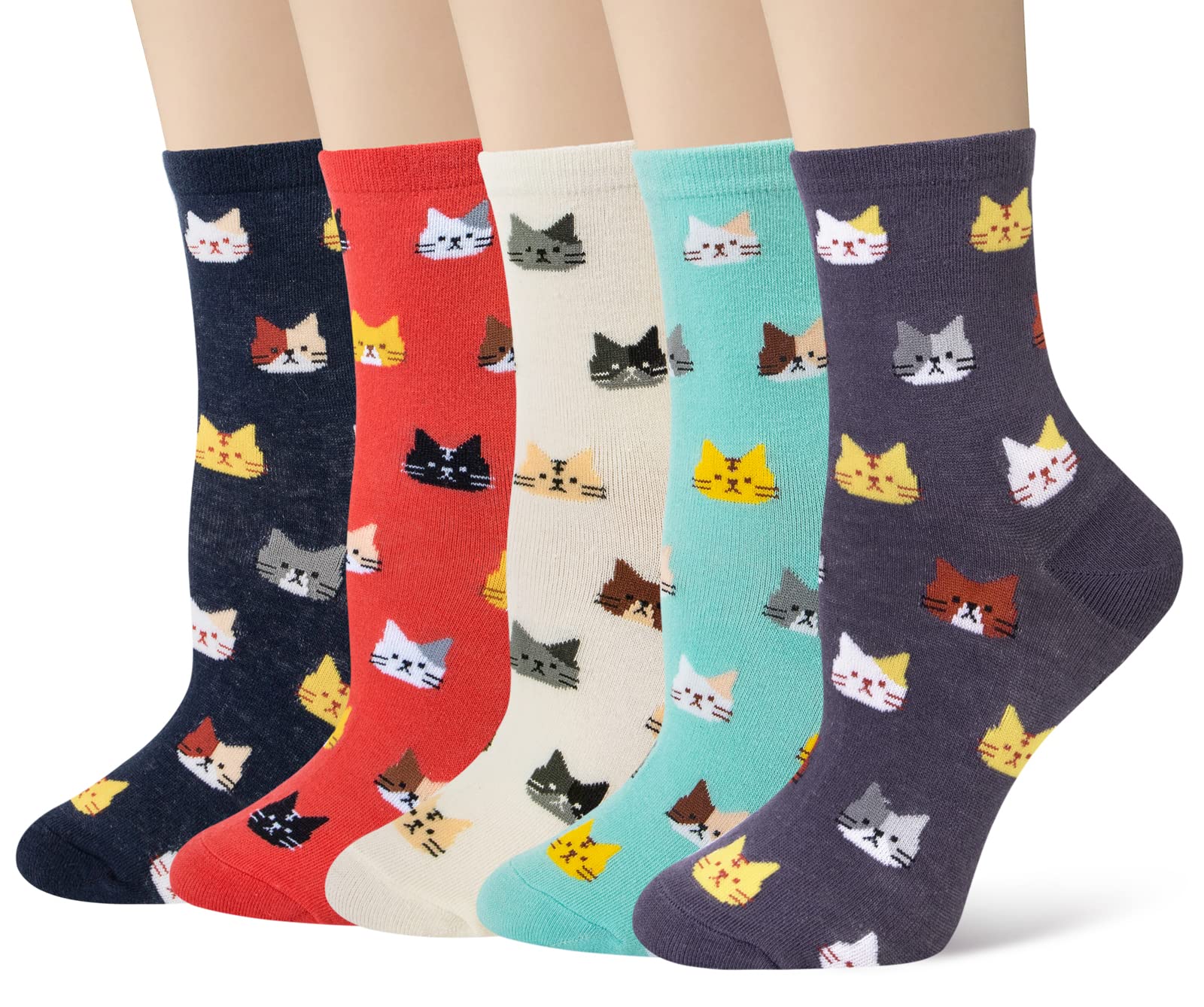 Cute Socks Womens Dog Cat Novelty Animal Socks for girl Cartoon Cotton ...