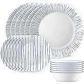 Amazon.com | Corelle 18-Piece Round Dinnerware Set Service for 6 ...