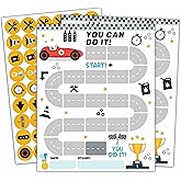 Amazon.com : 10 Racing Car Reward Chart with 216 Round Stickers ...