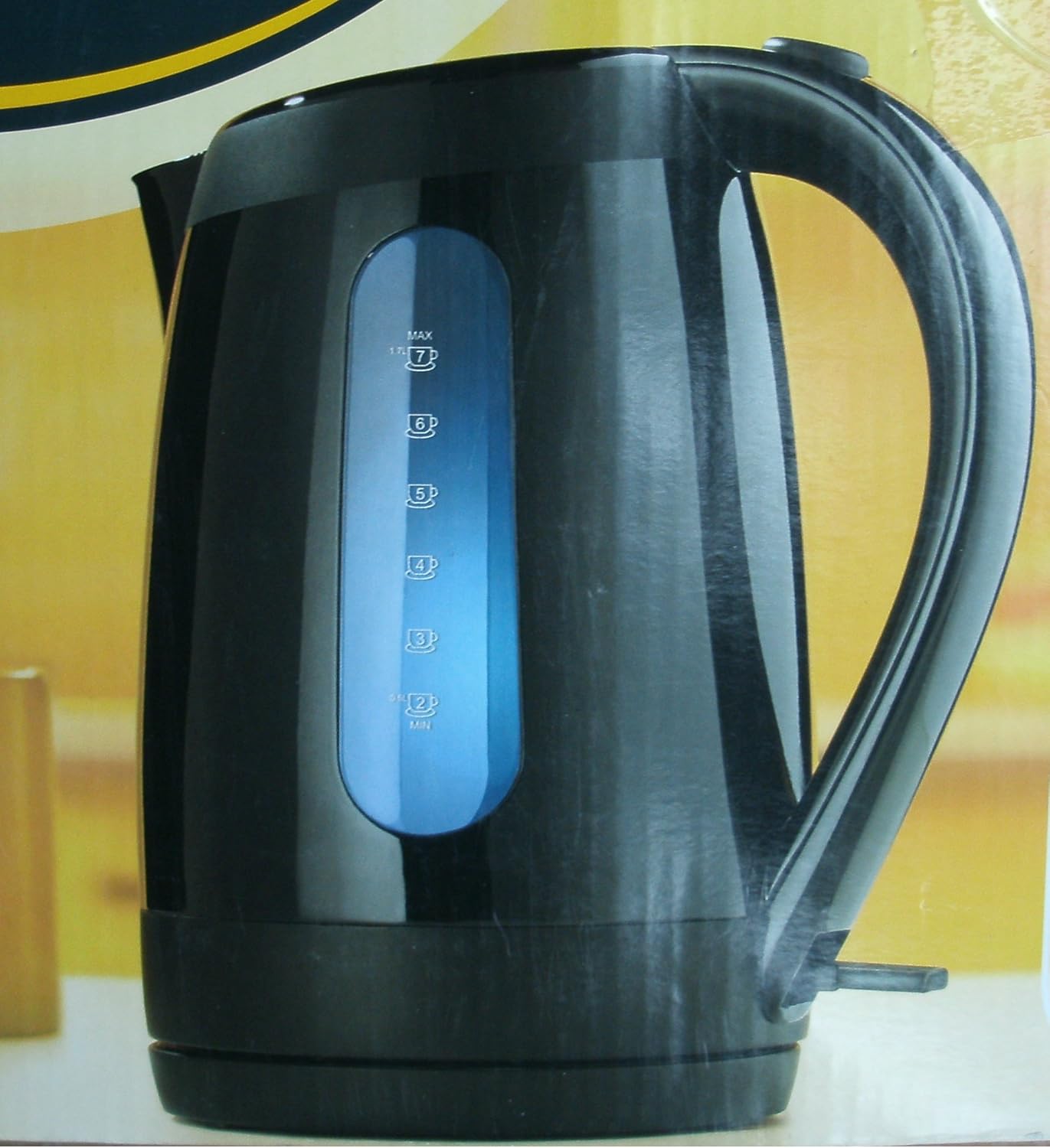 BLACK ILLUMINATING ELECTRIC CORDLESS JUG KETTLE 1.7L LITRE 7 CUP 3kW ...