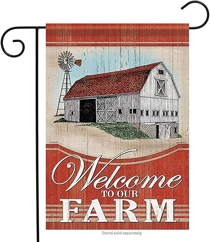 Amazon.com : Carson Home Accents FlagTrends 46809 Farm Welcome Classic ...
