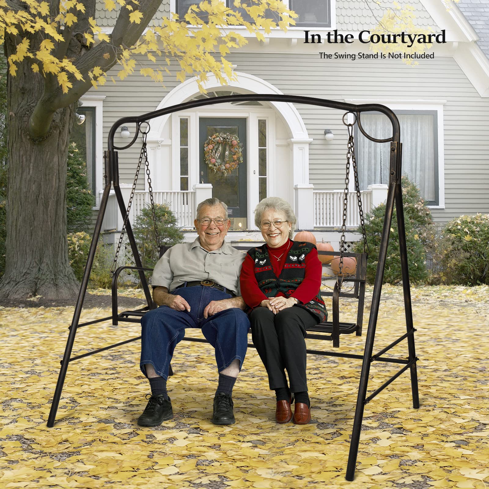 Mua VINGLI Upgraded Metal Patio Porch Swing, 660 LBS Weight Capacity ...
