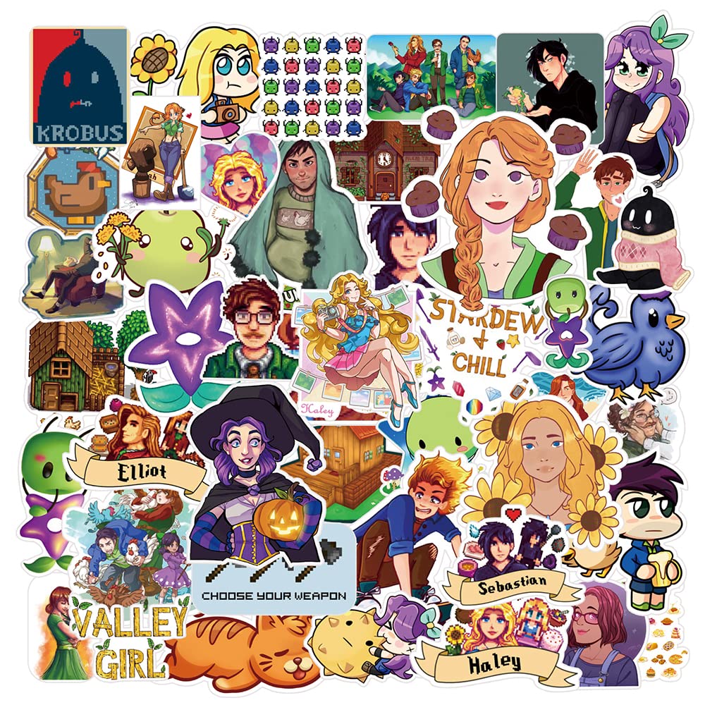 Mua 48Pcs Stardew Valley Merch Stickers Pack, Funny Game Vinyl ...