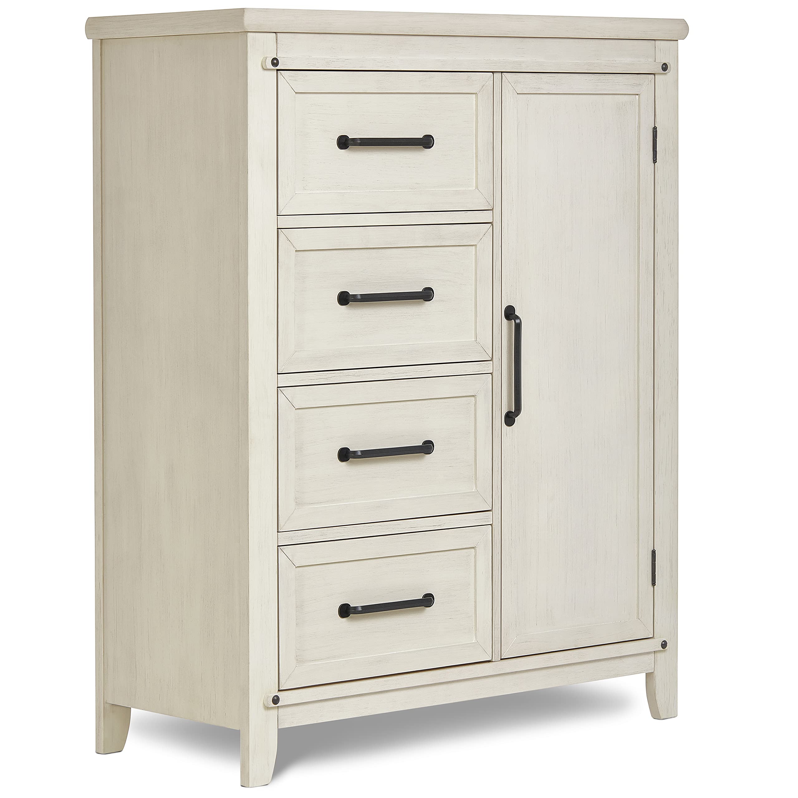 Sweetpea Baby Bayfield Chifferobe in Glazed Brush White, Equipped with ...