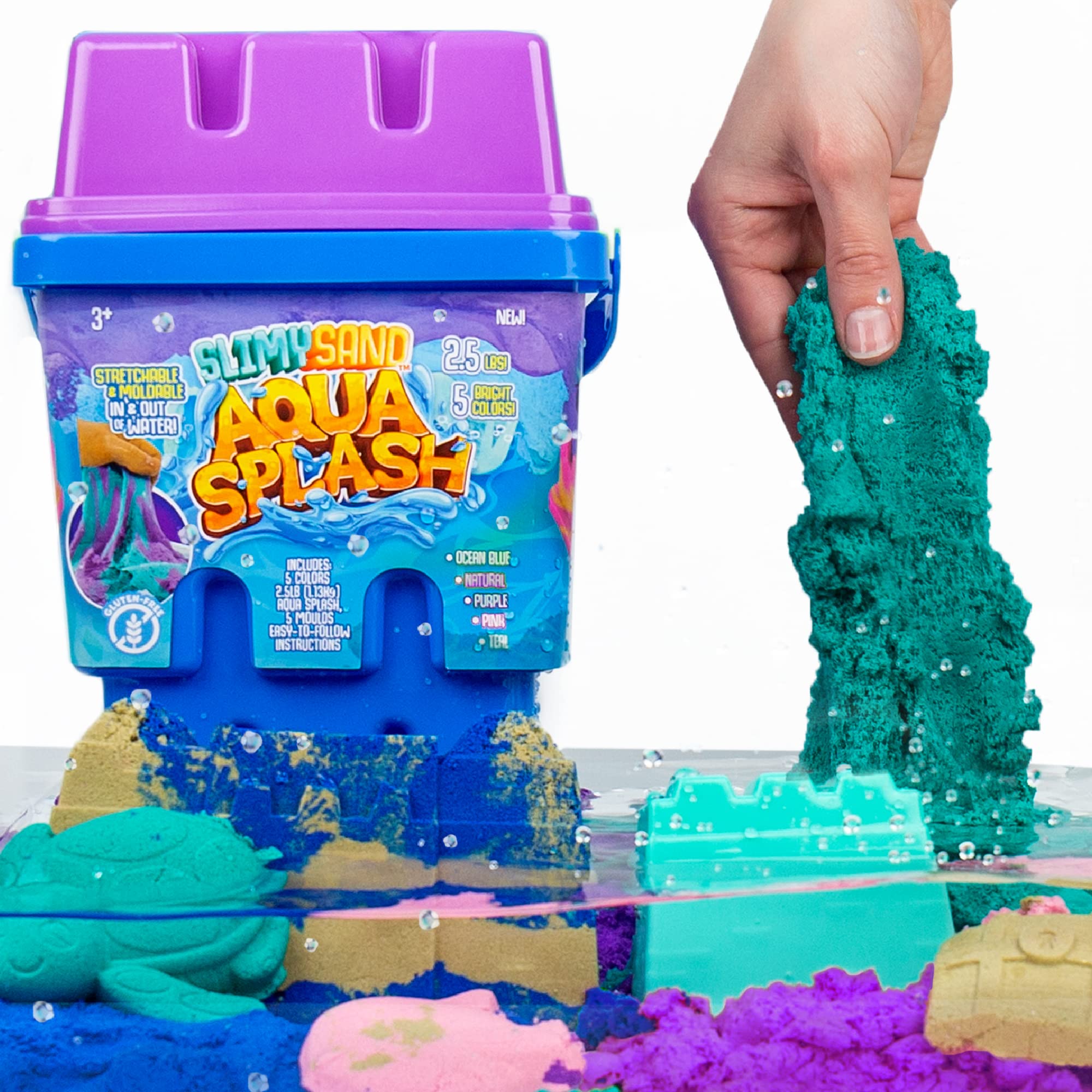 Mua Slimygloop Sand Aqua Splash Castle Playset, 2.5 lbs. Sensory Water ...