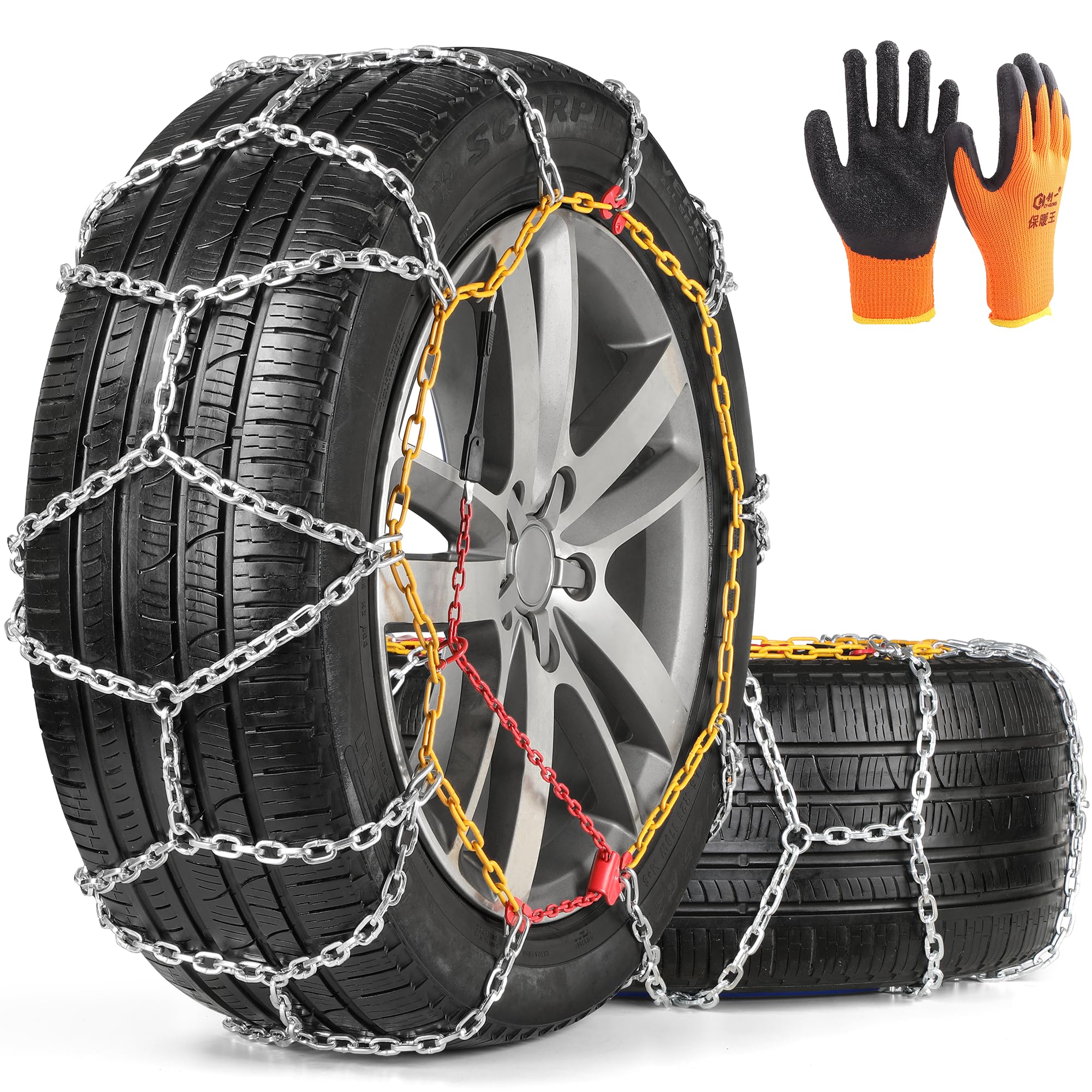 COCO BIRD Snow Chains, Thickened and Wear-Resistant High Carbon Steel ...