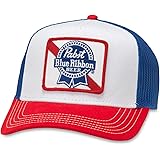 Amazon.com: Pabst Blue Ribbon Retro PBR Trucker HAT Beer Cap Snapback ...