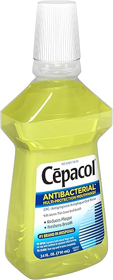 Amazon.com: Cepacol Antibacterial Mouthwash, Gold, 24oz: Health ...