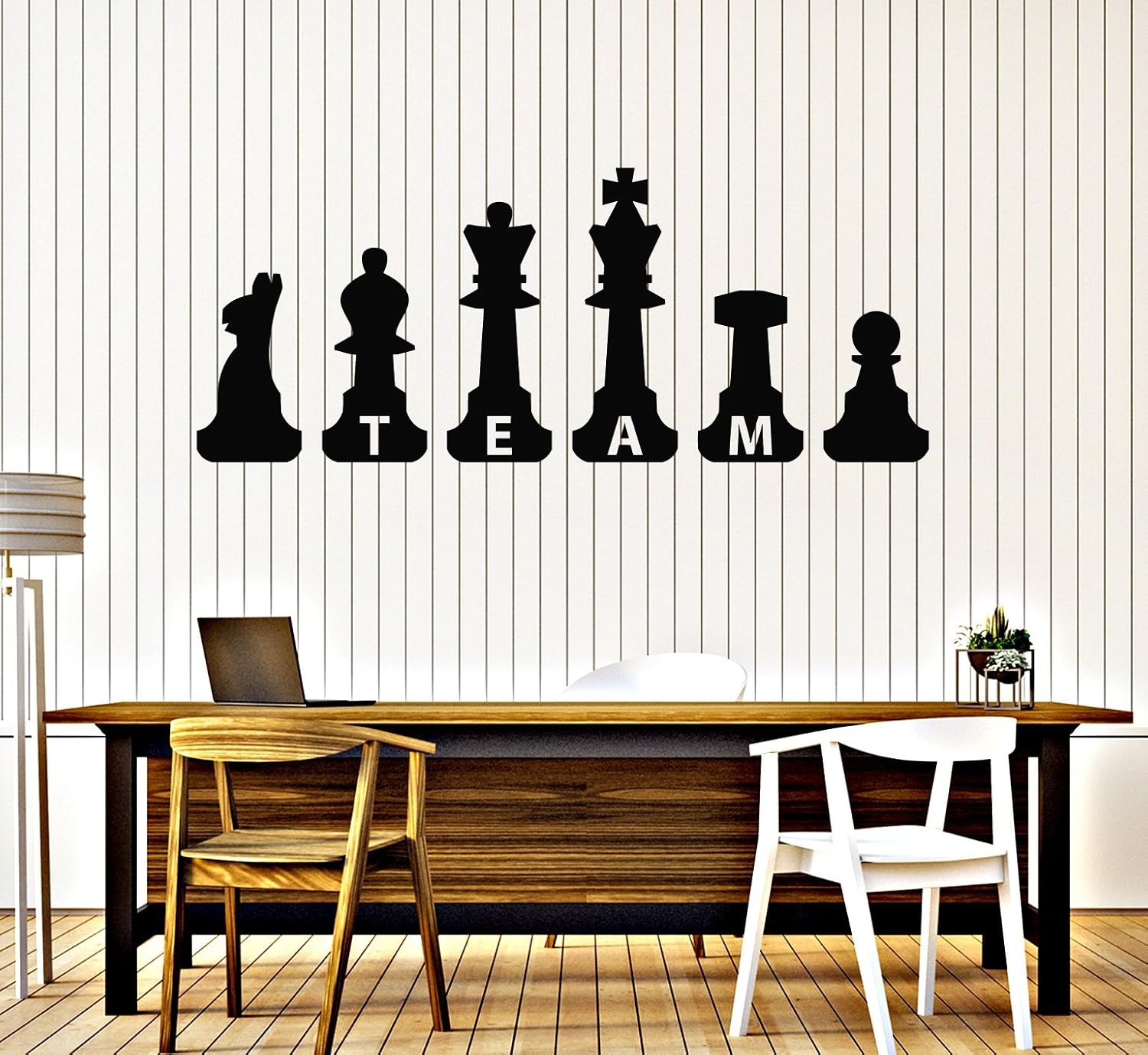 Amazon.com: Large Vinyl Wall Decal Chess Pieces Team Office Room ...