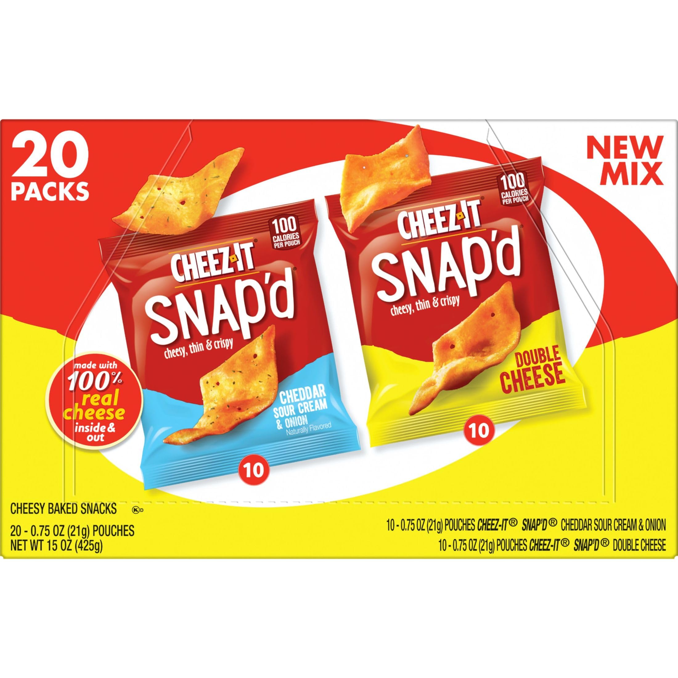 Mua Snap'd Cheese Cracker Chips, Thin Crisps, Lunch Snacks, Variety ...