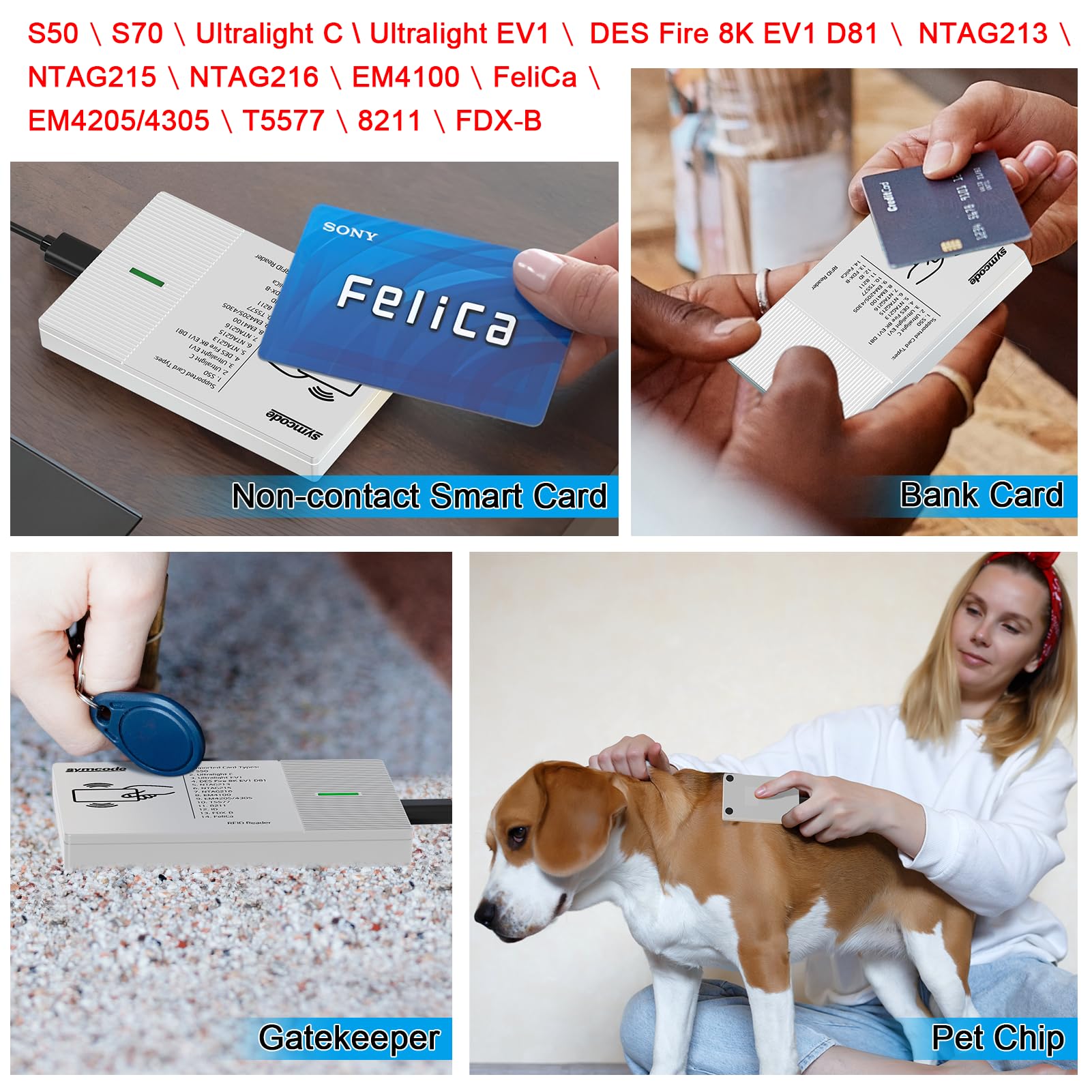 Mua RFID Reader 125KHz/13.56Mhz Dual-Frequency Reader 1326 Family Proximity Cards & EM4100 ID ...