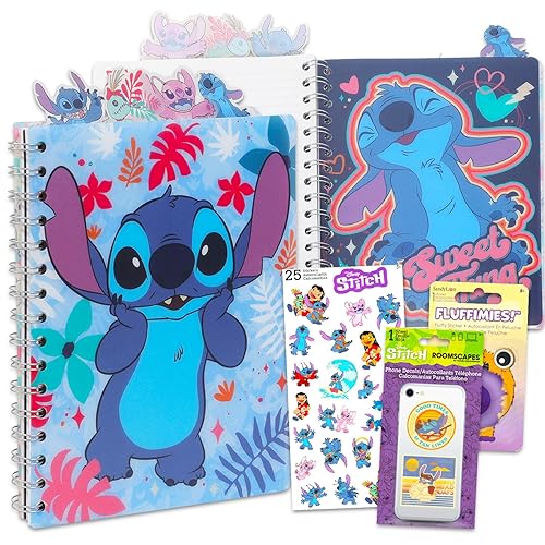 Disney Lilo & Stitch Journal Set - Bundle with Stitch and Angel Spiral ...