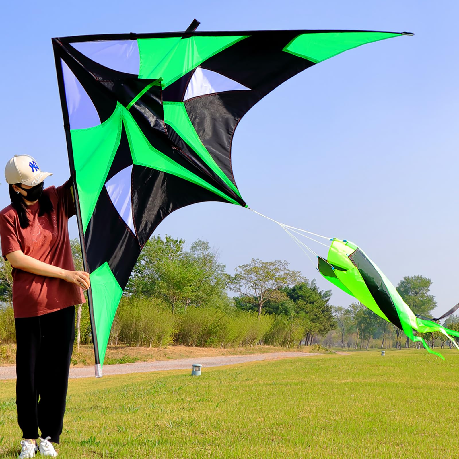 Mua WEICAFLY Giant Delta Kite for Adults, Comes with 3D Spinning Kite ...