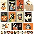 Amazon.com : Whaline 50 Pack Halloween Greeting Cards with Sticker ...