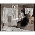 Amazon.com: Poster Master Vintage Woman Ironing Poster - Retro Study ...