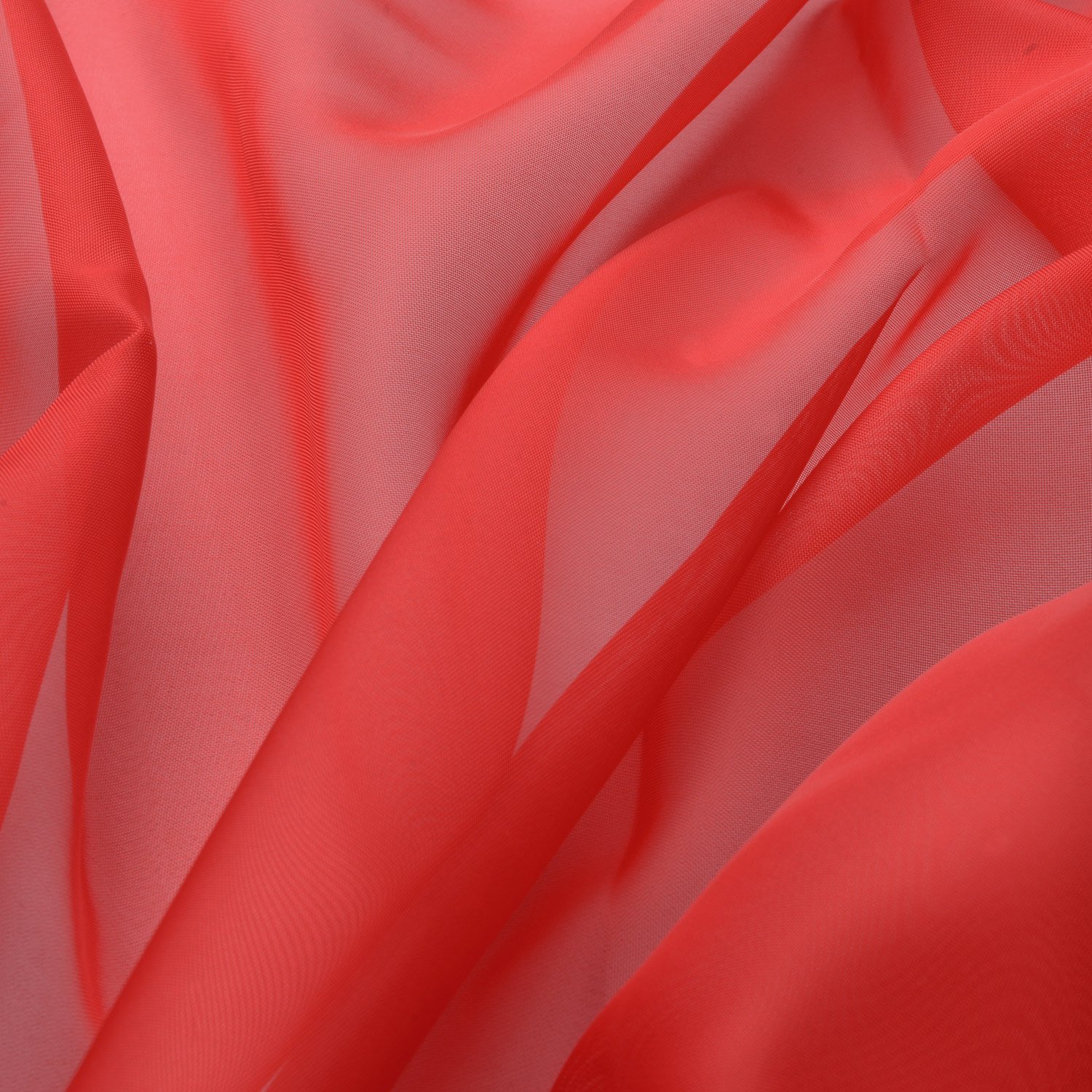 Beautissu Voilage transparent 140x245cm Rouge - uni a passants Amelie ...