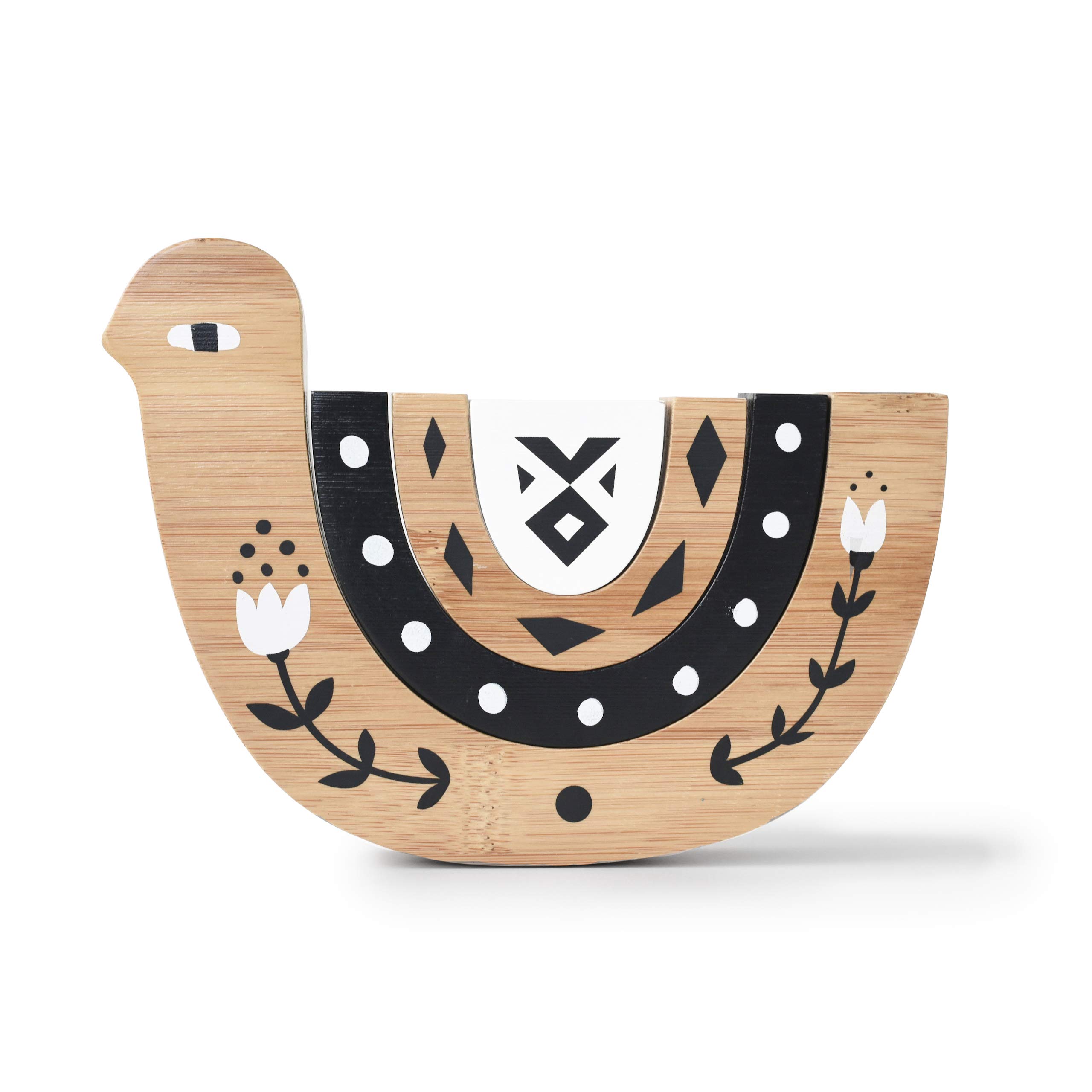 Wee Gallery Bamboo Nesting Bird, Building and Stacking Blocks, Arc ...