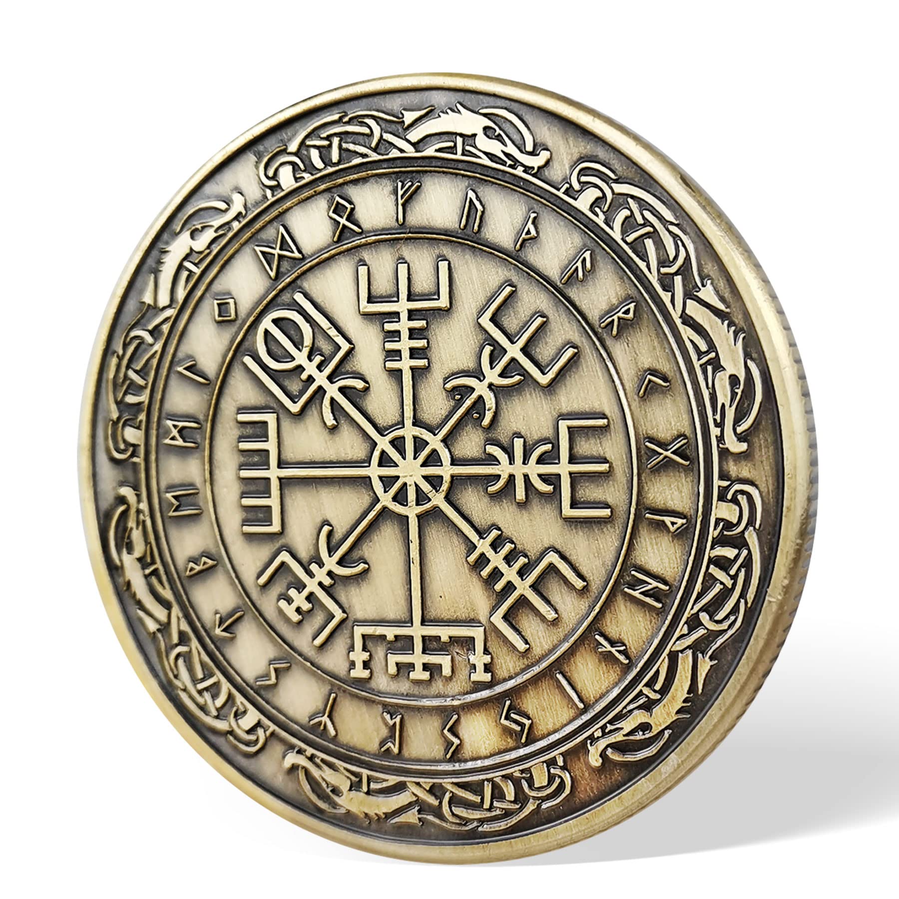 Mua Viking Vegvisir Coin Viking Compass Coin Wayfinder Symbol Nordic ...