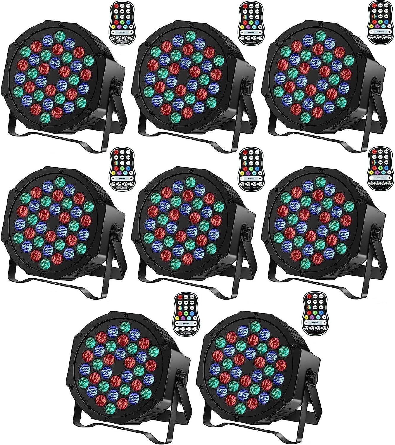 HOLDLAMP Rechargeable Par Lights 36W RGB Battery Powered, Wireless LED Par Lights DJ Uplights ...