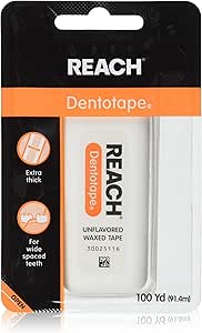 REACH Dentotape Waxed Tape, Unflavored 100 Yards (Pack of 6): Amazon.ca ...