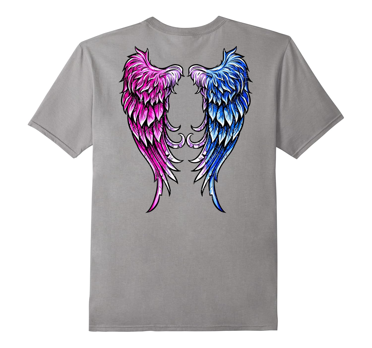 Distressed Bisexual Pride Angel Wings-Art – Artvinatee