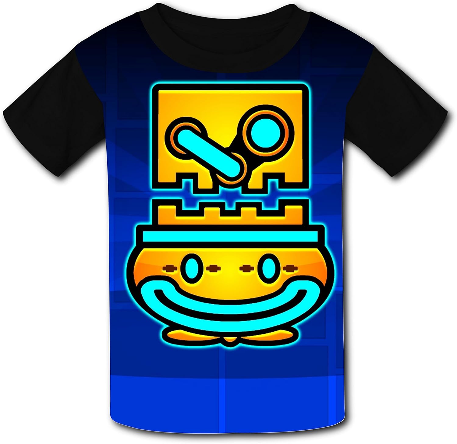 mo100 Geometry Dash Boys' T Shirt Sport T Shirt 100% Polyester L ...
